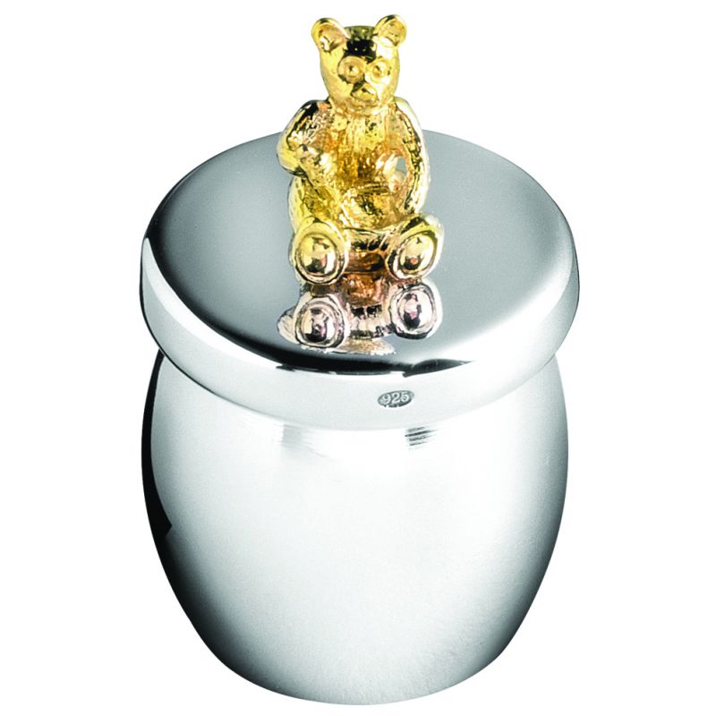 Hallmarked Sterling Silver Teddy Bear Tooth Fairy Box