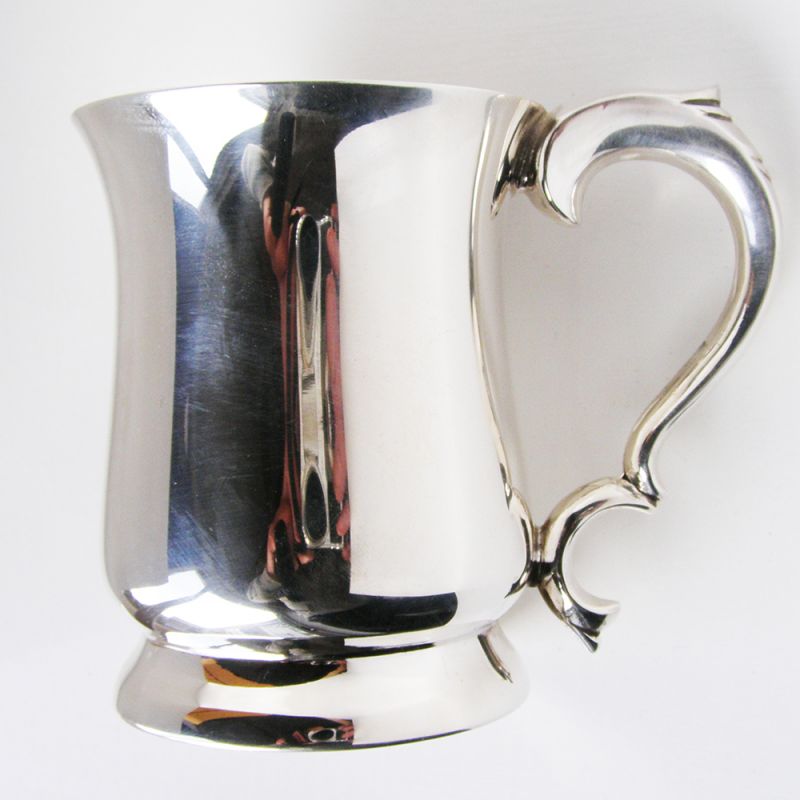 Half Pint Hallmarked Solid Silver Georgian Tankard