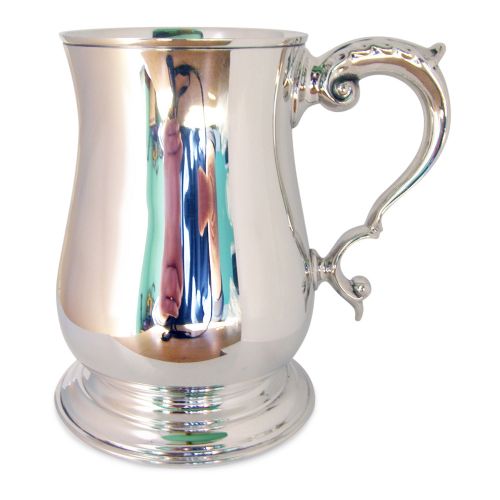 Solid Hallmarked Sterling Silver One Pint Georgian Tankard